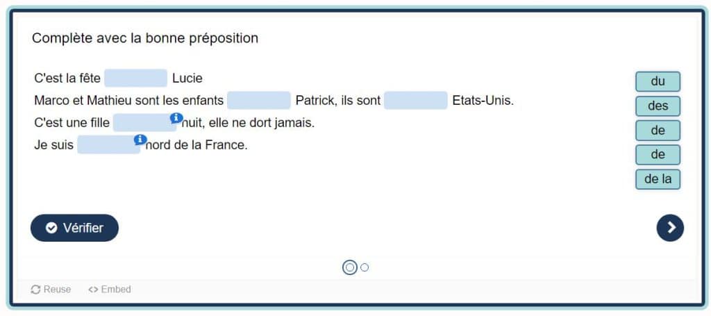 The preposition "de" in French - Ecole 601