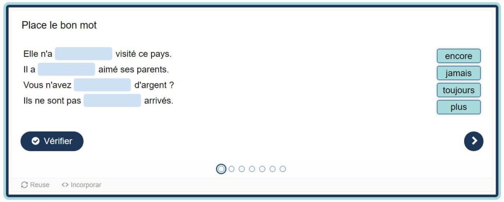Negation in French from A to Z
