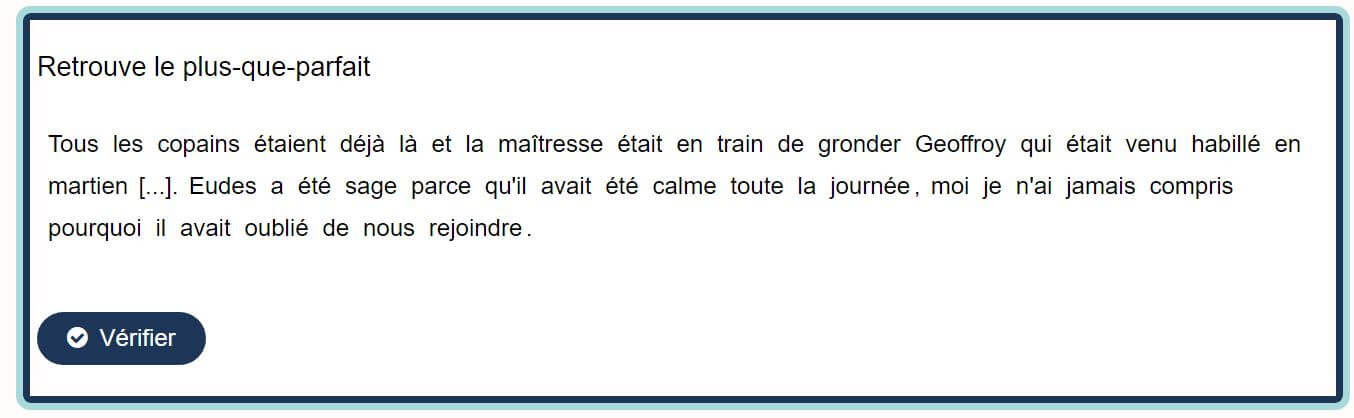 The plus-que-parfait in French, easily. - Ecole 601